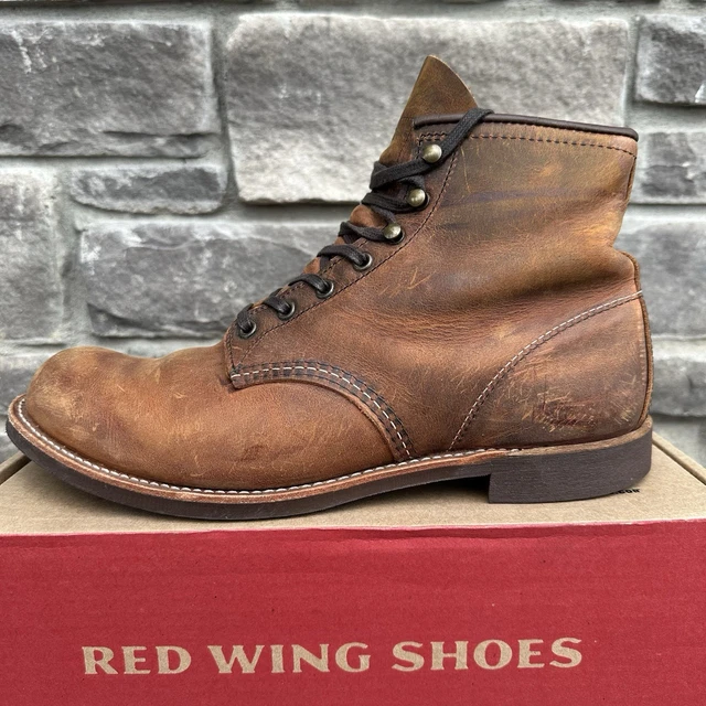 MENS 11.5 D - RED WING BLACKSMITH Leather Boots 3343 - COPPER Brown ...
