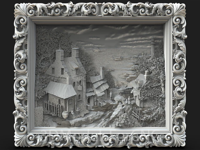 3D MODEL STL File for CNC Router Laser & 3D Printer Landscape 1 $4.15 - PicClick CA