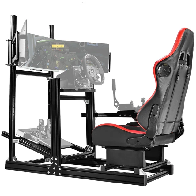 MARADA RACING SIM Cockpit Stand with Triple Monitor Mount and Seat Fit ...