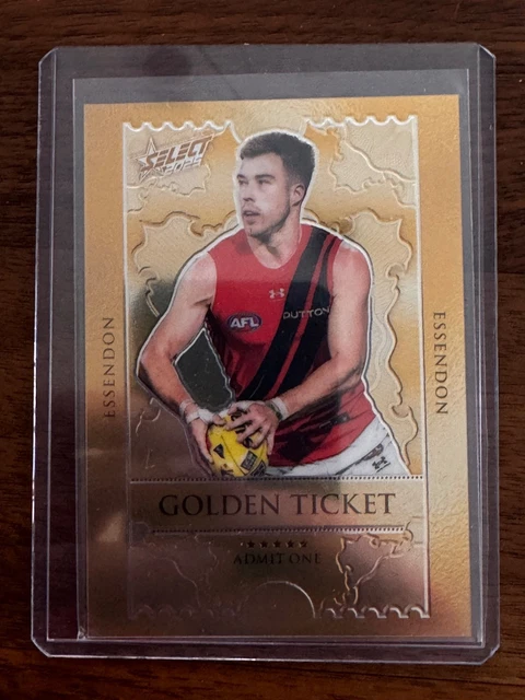 2025 AFL SELECT Footy Stars Golden Ticket 29/49 Essendon $650.00 ...