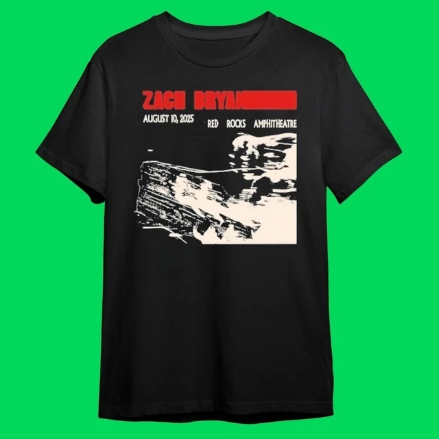 ZACH BRYAN AUGUST 10 2025 Red Rocks Amphitheatre Concert T-Shirt £18.19 ...