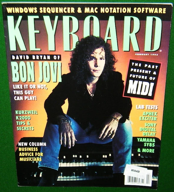 BON JOVI DAVID Bryan, Yamaha SY85, Kurzweil K2000 Tips in 1993 KEYBOARD ...