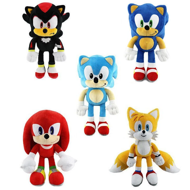 SONIC THE HEDGEHOG Plush BLUE Knuckles Tails Shadow SEGA Figure Doll ...