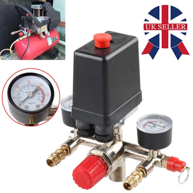 230V PRESSURE SWITCH Air Valve Manifold Compressor Control Regulator ...