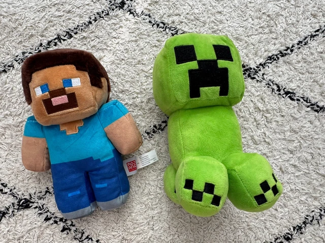 MINECRAFT STEVE & Creeper Plush Soft Toy Teddy Bundle £11.12 - PicClick UK