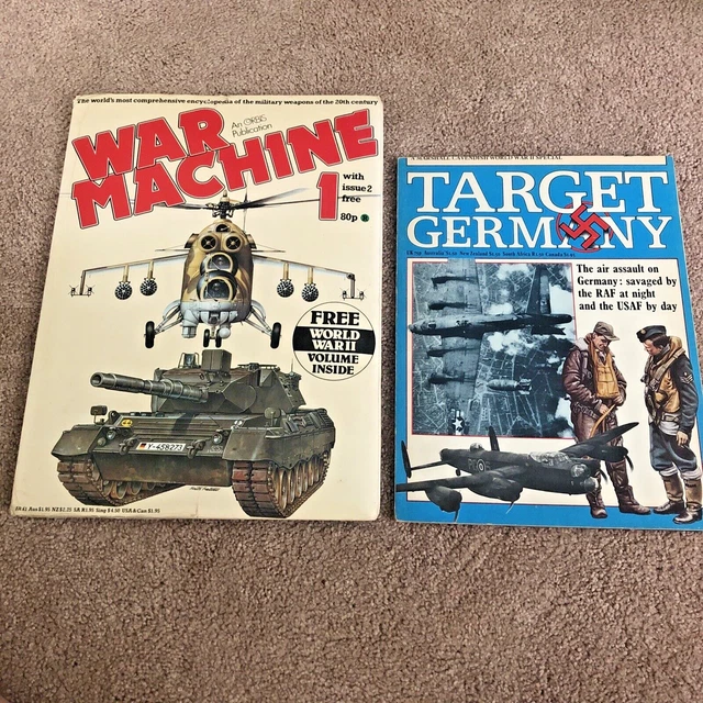 MILITARY MAGAZINES WAR Machine Issues 1 & 2 (1983) Target Germany (1986 ...