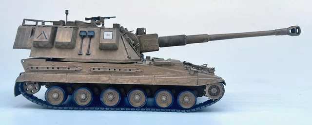 1:35 UK BRITISH Army AS90D PzH SPH Trumpeter Model Kit gebaut pro built ...