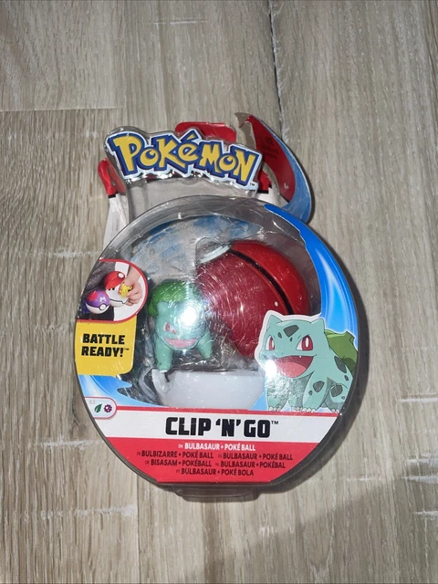 BULBASAUR FIGURE POKEMON Clip 'n' Go Poke Ball Action Toy Battle Ready ...