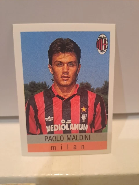 FIGURINA CALCIATORI 1990-91 Calcioflash 91 Ed. Euroflash Maldini Milan ...