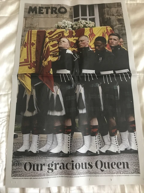 HM THE QUEEN Death Coffin Metro Newspaper 12/9/22 Special Edition £9.99 - PicClick UK