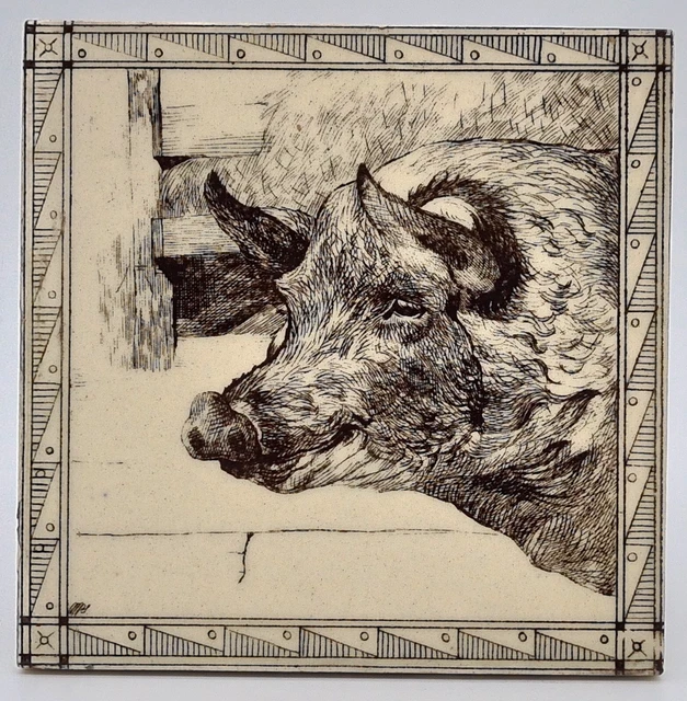 ANTIQUE TILE MINTON Hollins & Co. Designed by W.P. Simpson. C1885 £140. ...