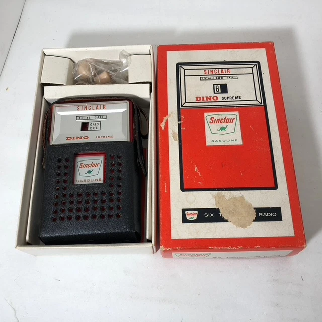 VINTAGE SINCLAIR DINO Supreme Six Transistor Radio In Box Hong Kong ...