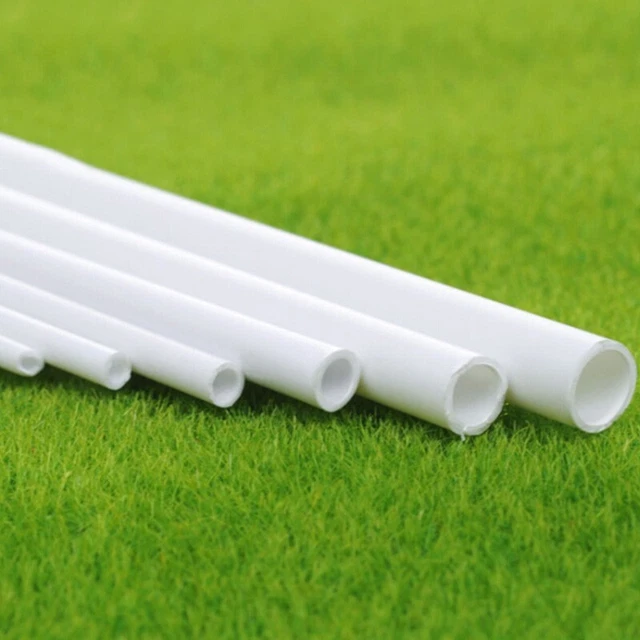 PACK DE 10 bandes de tubes ronds ABS blancs longueur 250 mm matériau de ...