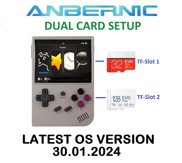 ANBERNIC RG35XX PLUS 160GB OS Dual Micro SD Card Upgrade HIGH QUALITY ...