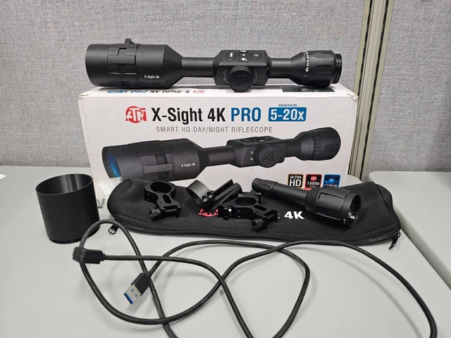 ATN X-SIGHT 4K Pro 5-20x Smart Day/Night Rifle Scope - Black (OD ...