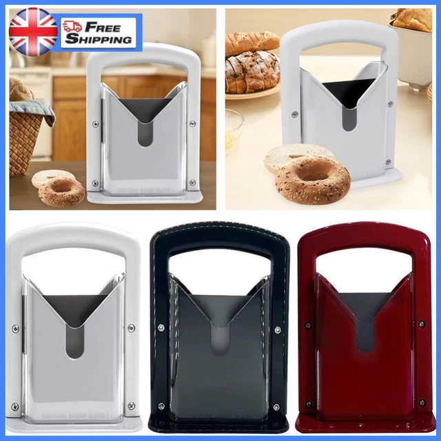 BAGEL GUILLOTINE SLICER Stainless Steel Multifunction Kitchen Bakery ...