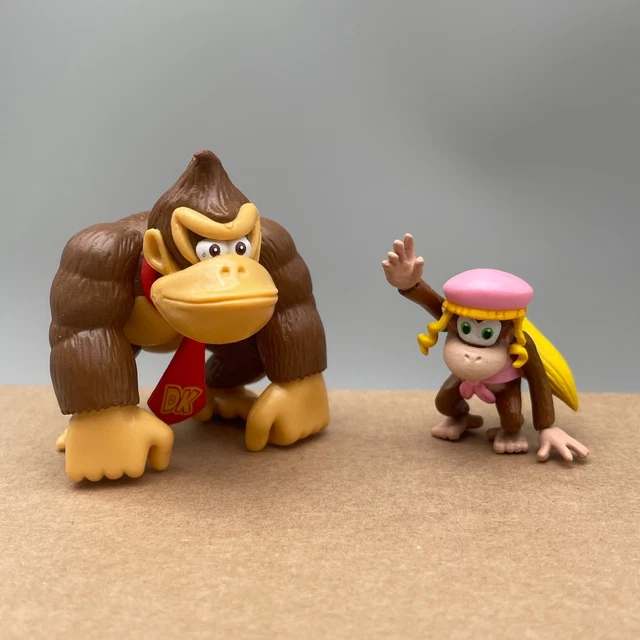 2007 NINTENDO SUPER Mario Bros Donkey Kong & Dixie Kong Action Figures ...