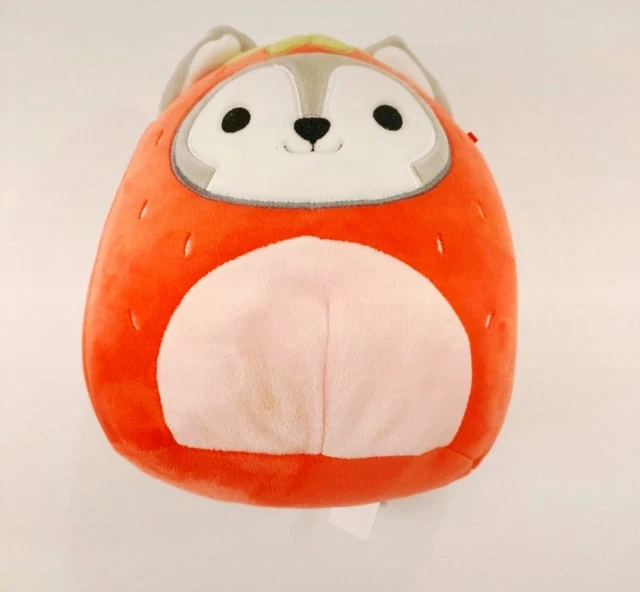SQUISHMALLOWS RYAN THE Strawberry Husky Dog Soft Plush Toy 8” Kellytoy ...
