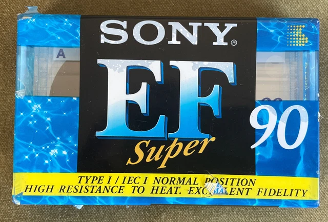 VINTAGE SONY SUPER EF90 Minute Blank Cassette Tape - Japan $10.00 ...