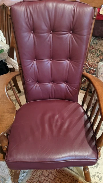 HEYWOOD WAKEFIELD MAPLE Colonial Windsor School reading chair ...