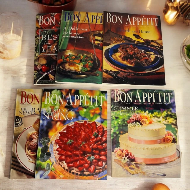 BON APPÉTIT VINTAGE Magazines 1990s 90s Dinners Recipes Desserts Dishes ...