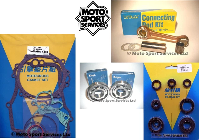 YAMAHA YZ 80 93-01 Mitaka Embout Bas Moteur Rebuild Kit Canne Secteur ...