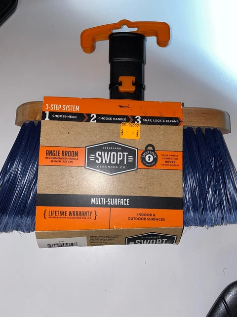 SWOPT PREMIUM MULTI-SURFACE Angle Broom Head – Angled Broom for Indoor ...