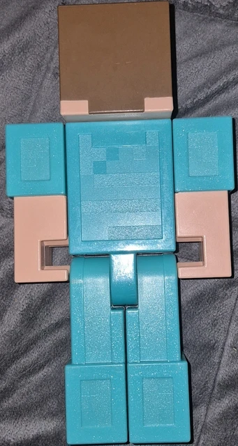 MATTEL MINECRAFT 9IN. Pixelated "Steve" Large Action Figure $19.74 ...