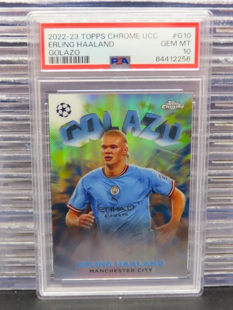 2022-23 TOPPS CHROME UCC Erling Haaland Golazo #G10 PSA 10 gemmes comme neuf EUR 1,84 - PicClick FR
