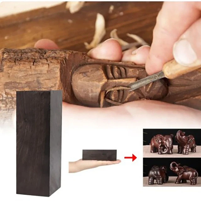 SMOOTH BLACK SANDALWOOD Block Dalbergia Melanoxylon Wood Carving Block ...