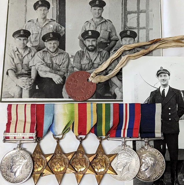 RARE SUNK HMS Manchester Operation Pedestal WW2 Royal Navy medals badge ...