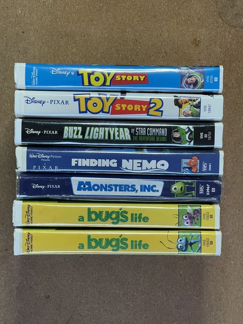 DISNEY PIXAR VHS Lot / Toy Story / Bugs Life / Monsters Inc /Finding ...