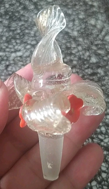 ANCIEN BOUCHON DE flacon de parfum en Verre Soufflé de Murano / Cassé ...