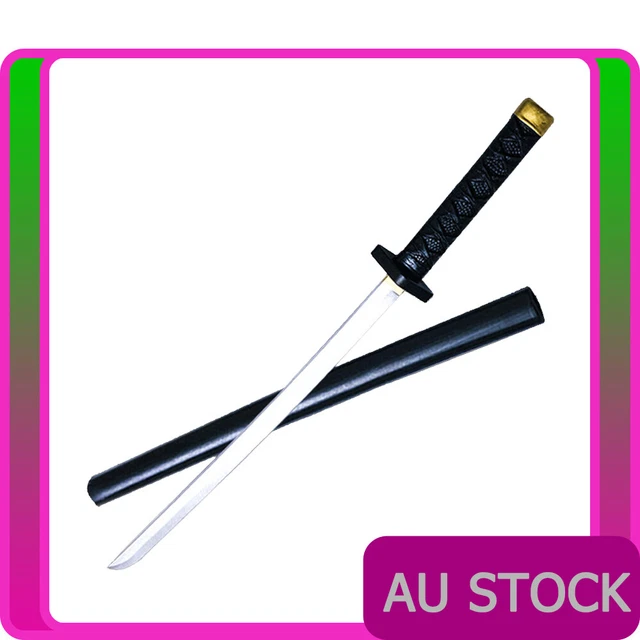 NINJA SWORD DUAL Black Deadpool Swords Weapon Blade Katana Costume ...