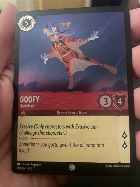 GOOFY DAREDEVIL - Disney Lorcana Trading Card - Foil/Holo 111/204 £1.50 ...