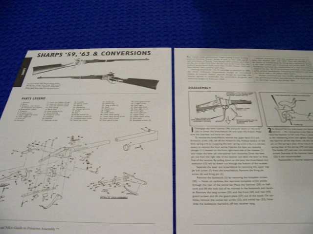 SHARPS '59 & '63 & Conversions.. Legend/Exploded View/Disassembly ...