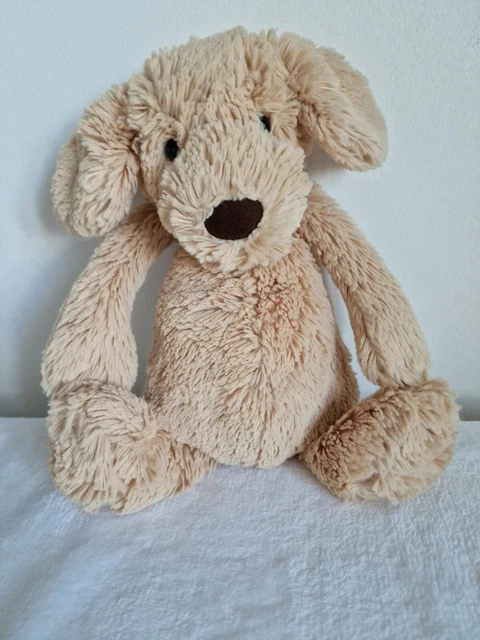 JELLYCAT BASHFUL PUPPY Dog Labrador Soft Toy Plush beige Medium Soft ...