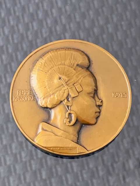 RARE MÉDAILLE BRONZE 1930 : Soudan Femme Kassonké Kayes - Emile Monier ...