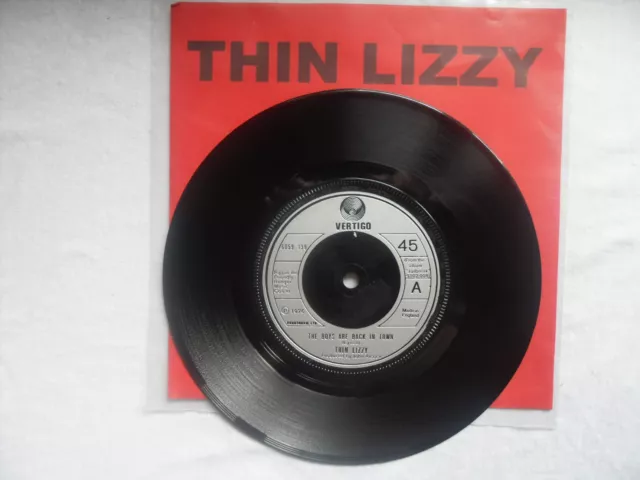 THIN LIZZY THE Boys Are Back In Town Vertigo Records Uk 7" Vinyl Single Record £3.99 - PicClick UK