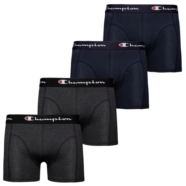 CHAMPION 4 PACCO Uomo Boxer Mutande Boxer Retrò Pantaloni Pantaloncini ...