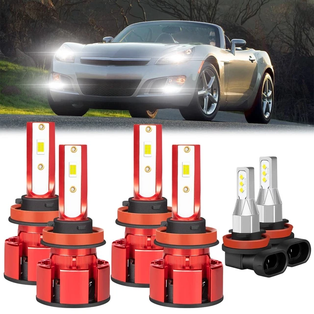 FOR SATURN SKY 2007-2010 Combo LED Headlight High/Low Beam + Fog Light ...