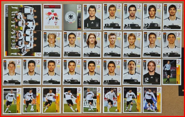 PANINI EURO 2008 Austria-Switzerland Stickers - Germany Complete Team £ ...