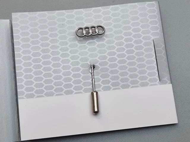 ORIGINAL AUDI ANSTECKNADEL Ringe Pin Logo Metall silber mit ...