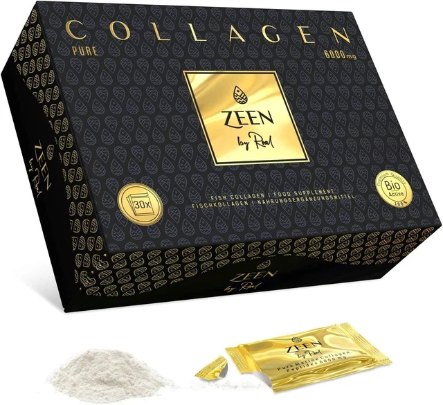 ZEEN COLLAGEN POWDER Bio Marine with Elastin Collagen Hydrolyzate ...
