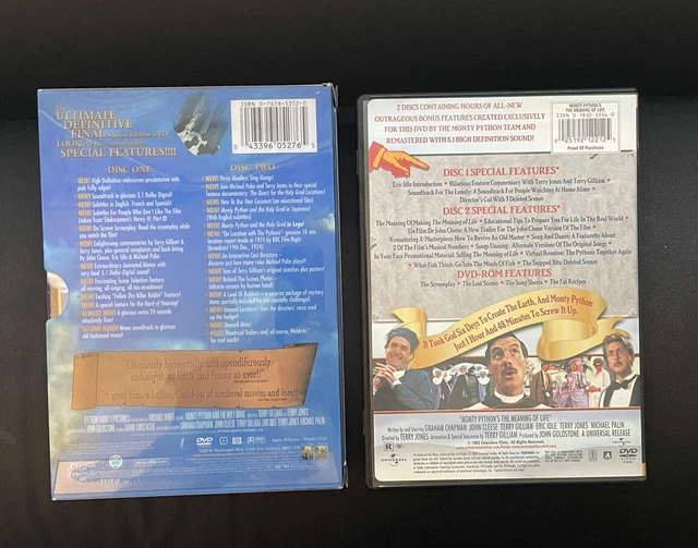 MONTY PYTHON & The Holy Grail Meaning Of Life DVD Lot Special Edition ...