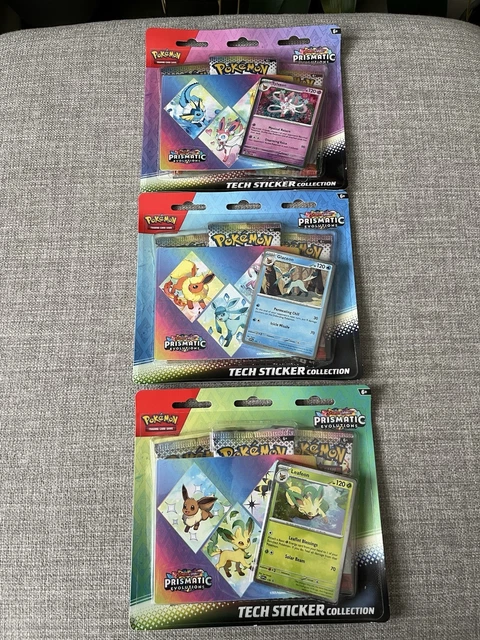 POKEMON TCG SCARLET Violet Prismatic Evolutions Tech Sticker Collection ...
