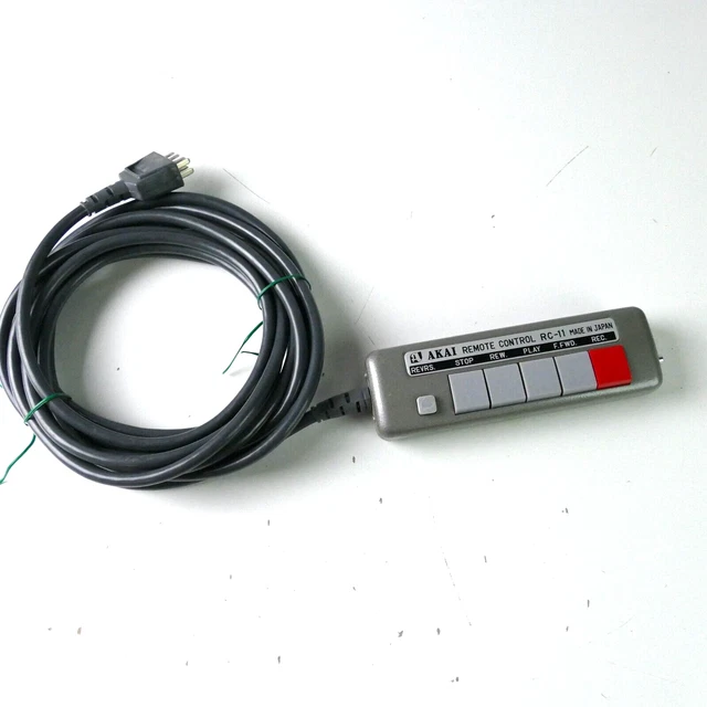 AKAI REMOTE CONTROL RC-11 Kabelfernbedienung f. Tonbandgerät 8 Pin RB ...