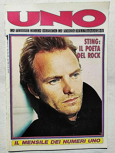 UNO 3-1991 + Affiches Book Sting-Pino Daniele-Boy George-Sabrina ...