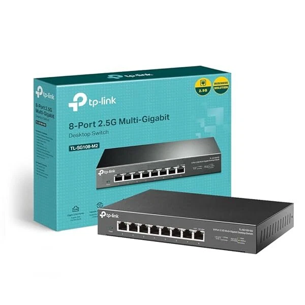 TP-LINK TL-SG108-M2 8 Port Gigabit Network Switch, 8x 2.5G Ethernet Switch £106.98 - PicClick UK