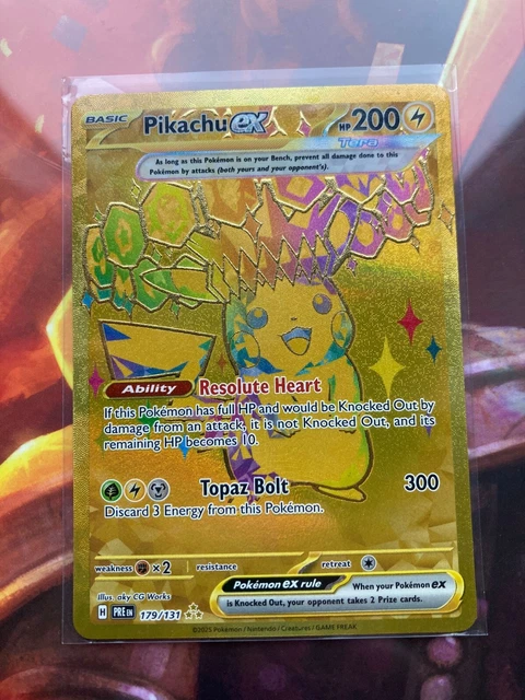 PIKACHU EX 179/131 - Prismatic Evolutions - Gold Hyper Rare £100.00 ...